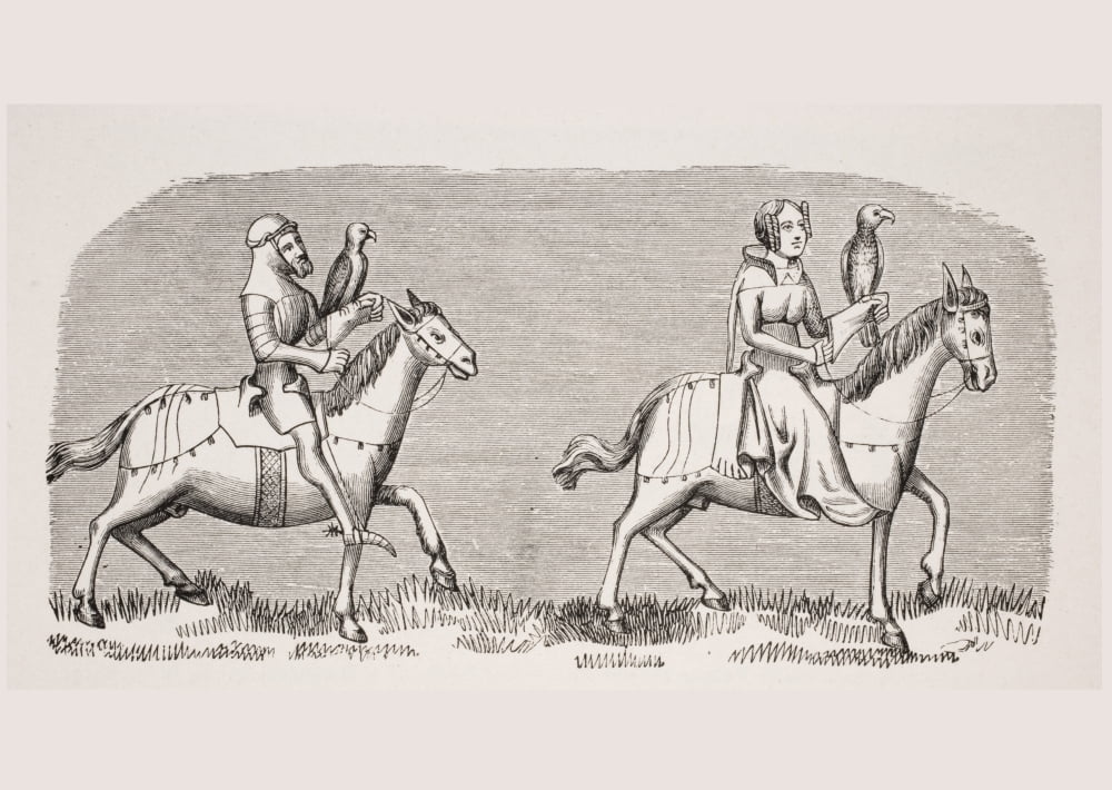 Posterazzi DPI1857930 Lady Setting Out Hawking 19th Century ...