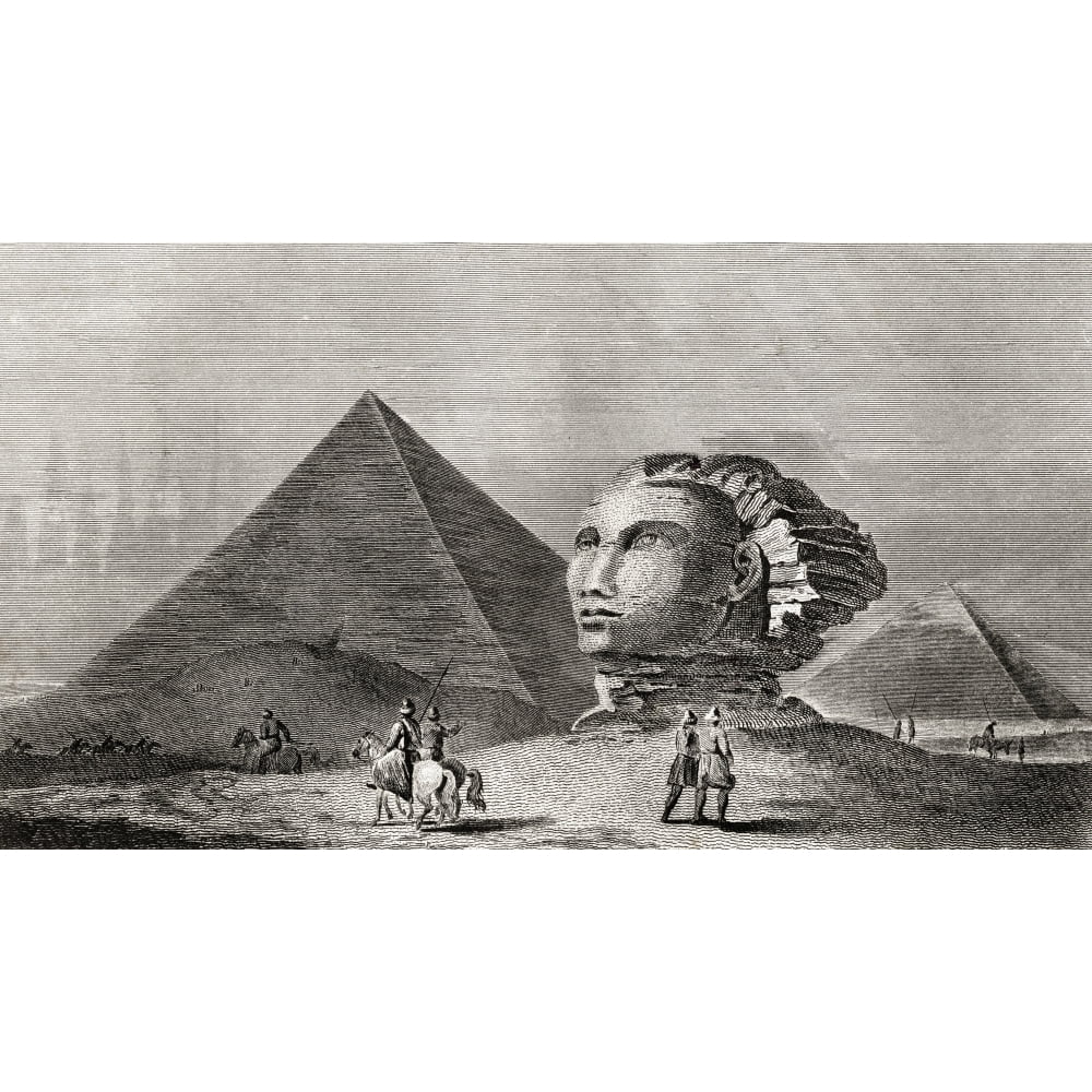 Posterazzi DPI1859007LARGE The First & Second Pyramid of Gizah Ancient ...