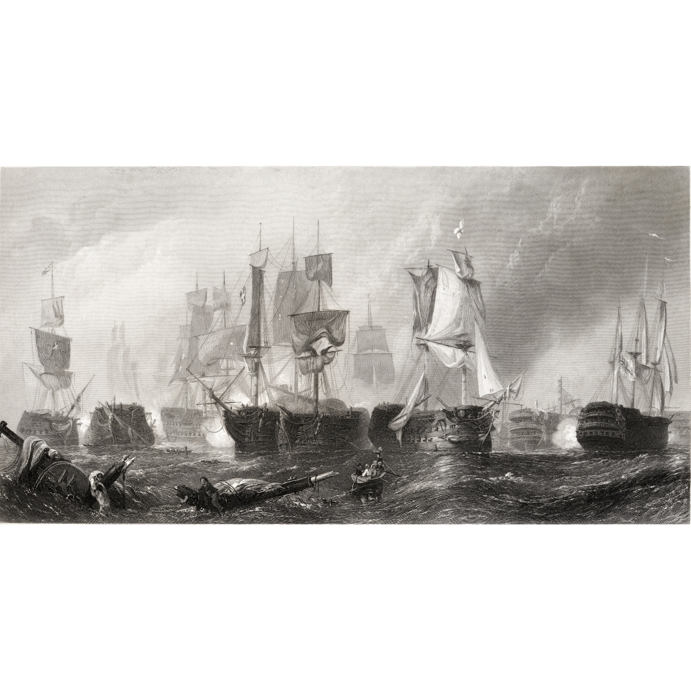 Posterazzi DPI1859913LARGE The Battle of Trafalgar From The Picture In ...