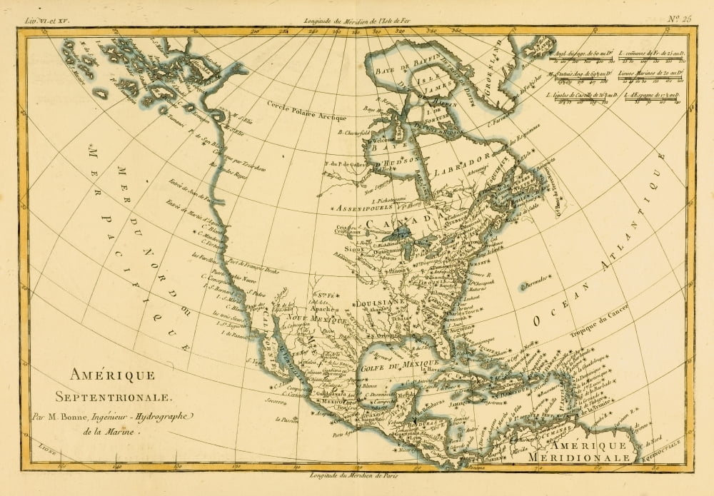 Posterazzi DPI1859941LARGE Map of North America Circa.1760 From Atlas ...