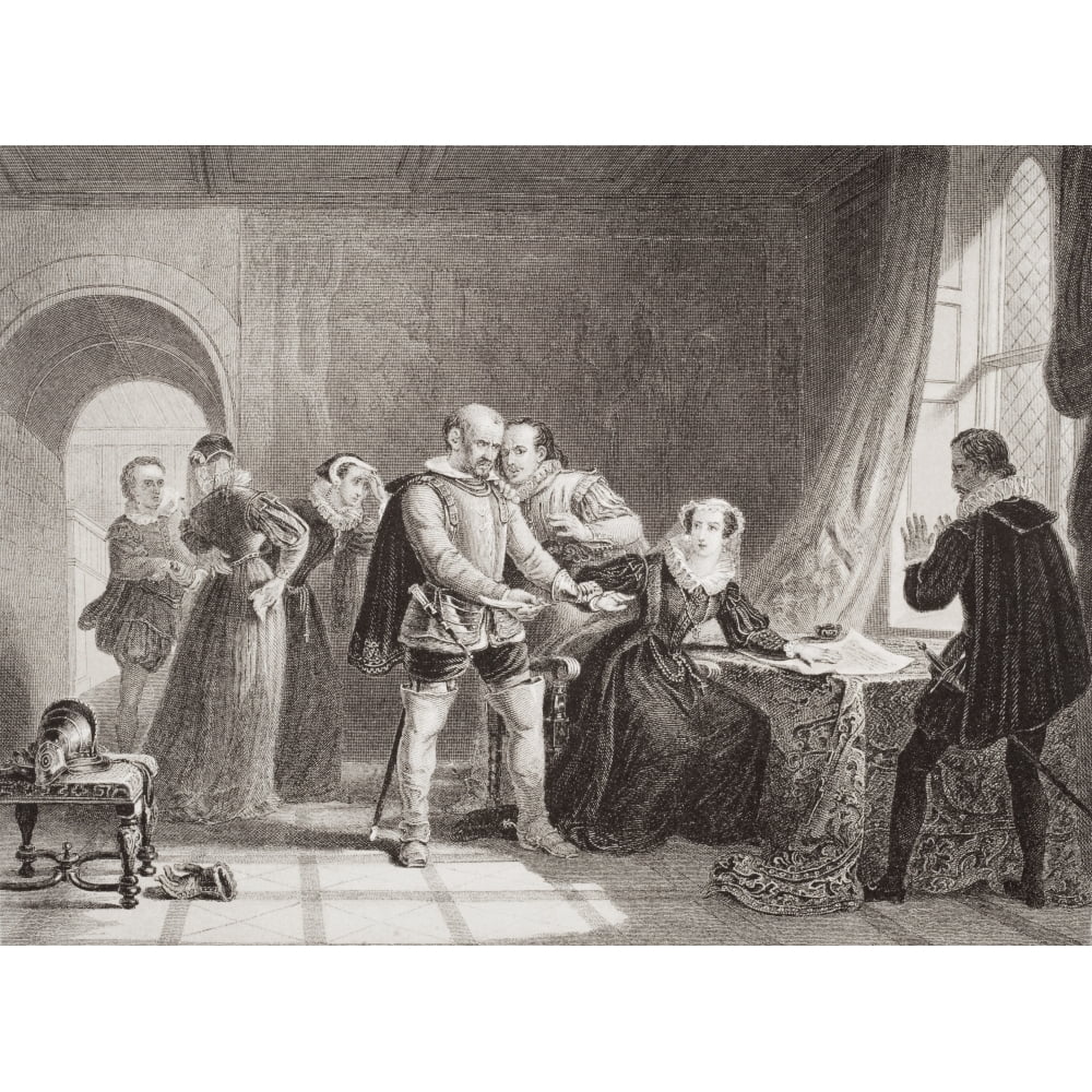 Posterazzi DPI1860067LARGE Mary Queen of Scots Compelled To Sign Her ...