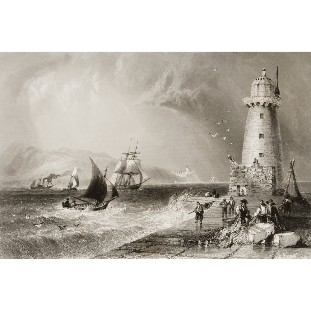 Posterazzi DPI1860381LARGE South-Wall Lighthouse with Howth Hill In the ...