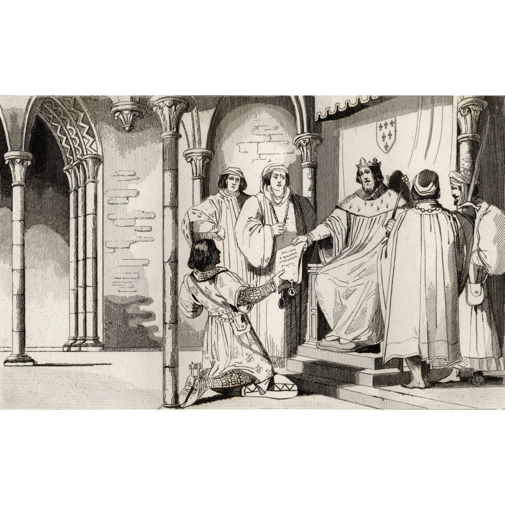 Posterazzi DPI1861216LARGE Charles Iv the Fair 1294 to 1328 Receives A ...