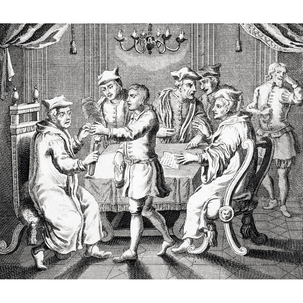 Posterazzi DPI1861650 The Burning of Thomas Tomkinss Hand by Bishop ...