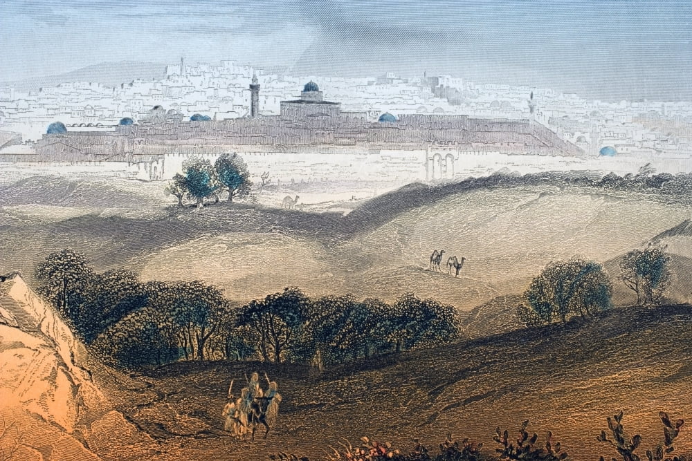 Posterazzi DPI1861667LARGE Jerusalem Engraved by Ah Payne After Alexius ...