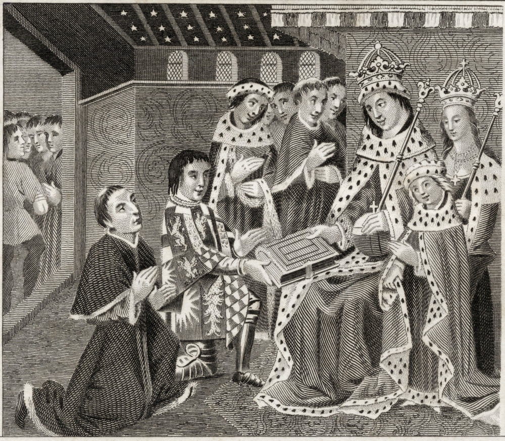 Posterazzi DPI1862632 Earl Rivers & Caxton Presenting Their Book ...