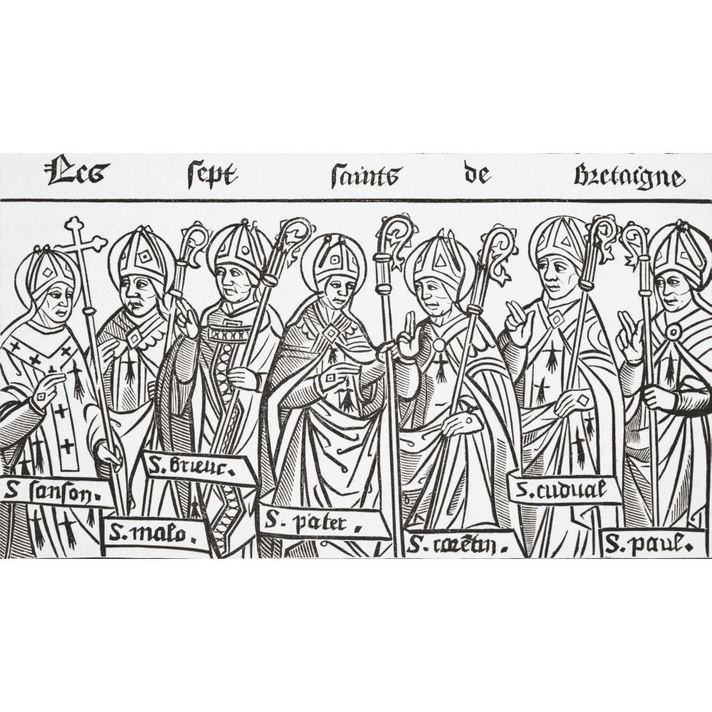 Posterazzi DPI1862904LARGE The Seven Saints of Brittany From Left to ...