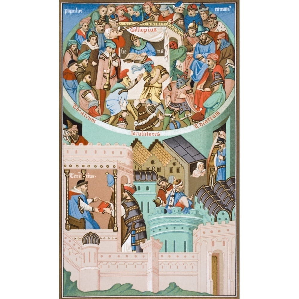 Posterazzi DPI1862917 The Ancient Theatre After A Miniature From the ...