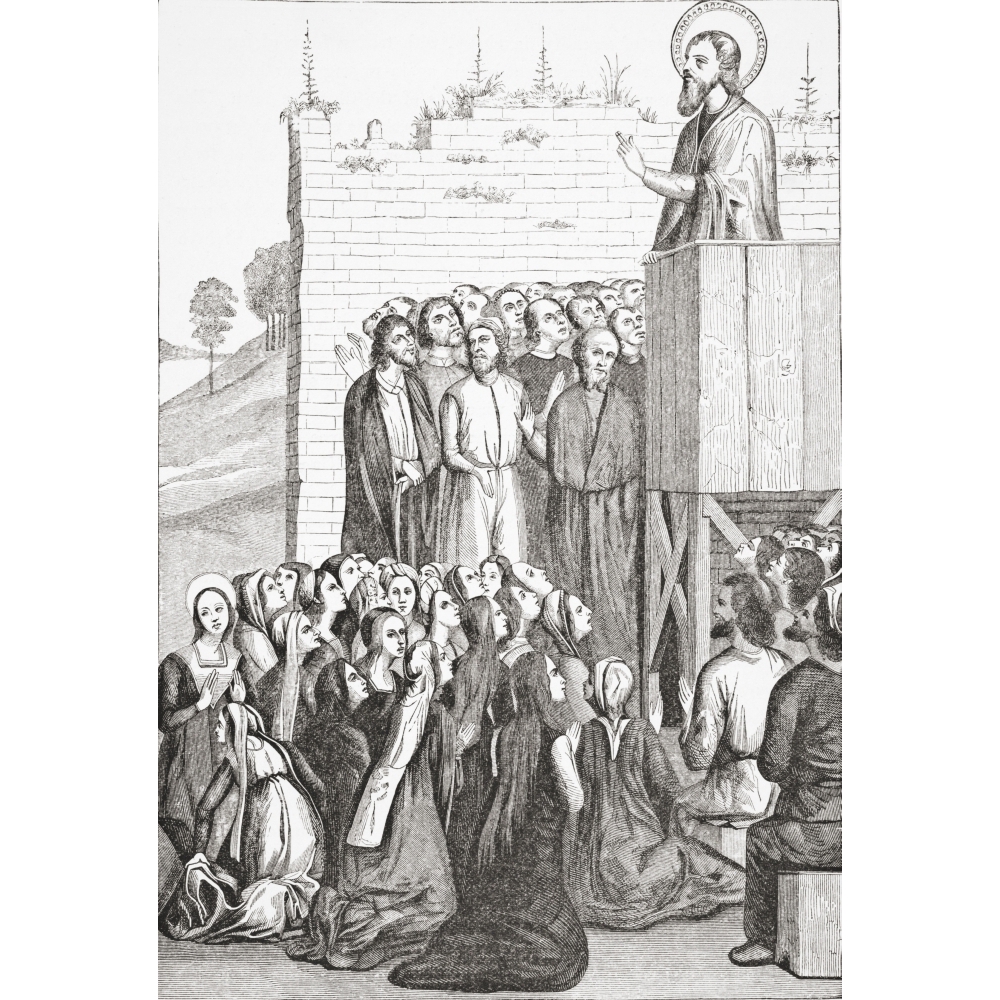 Posterazzi DPI1862926LARGE Preaching of An Apostle of Christianity ...