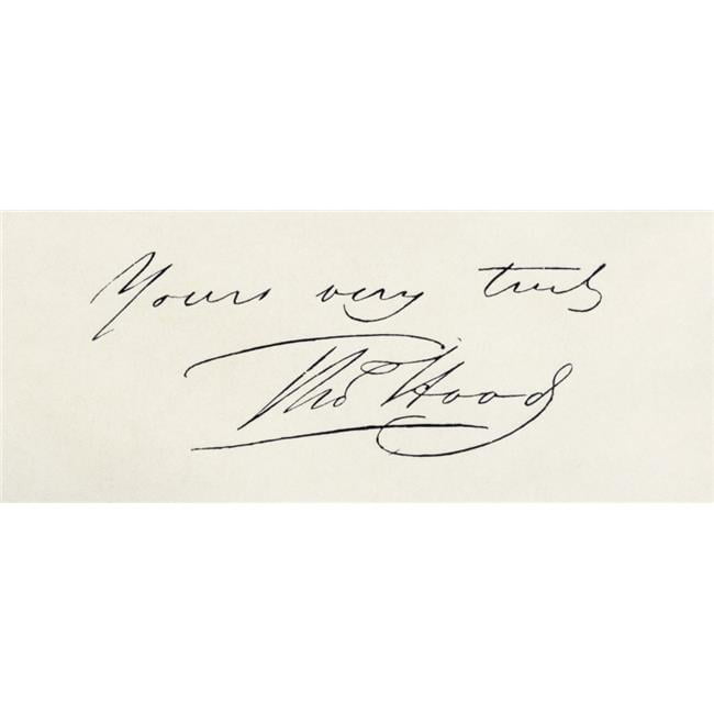 Posterazzi DPI1872107LARGE Signature of Thomas Hood, 1799 to 1845 ...