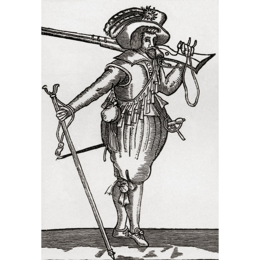 Posterazzi DPI1877622 A Musketeer During The Reign of King James I From ...