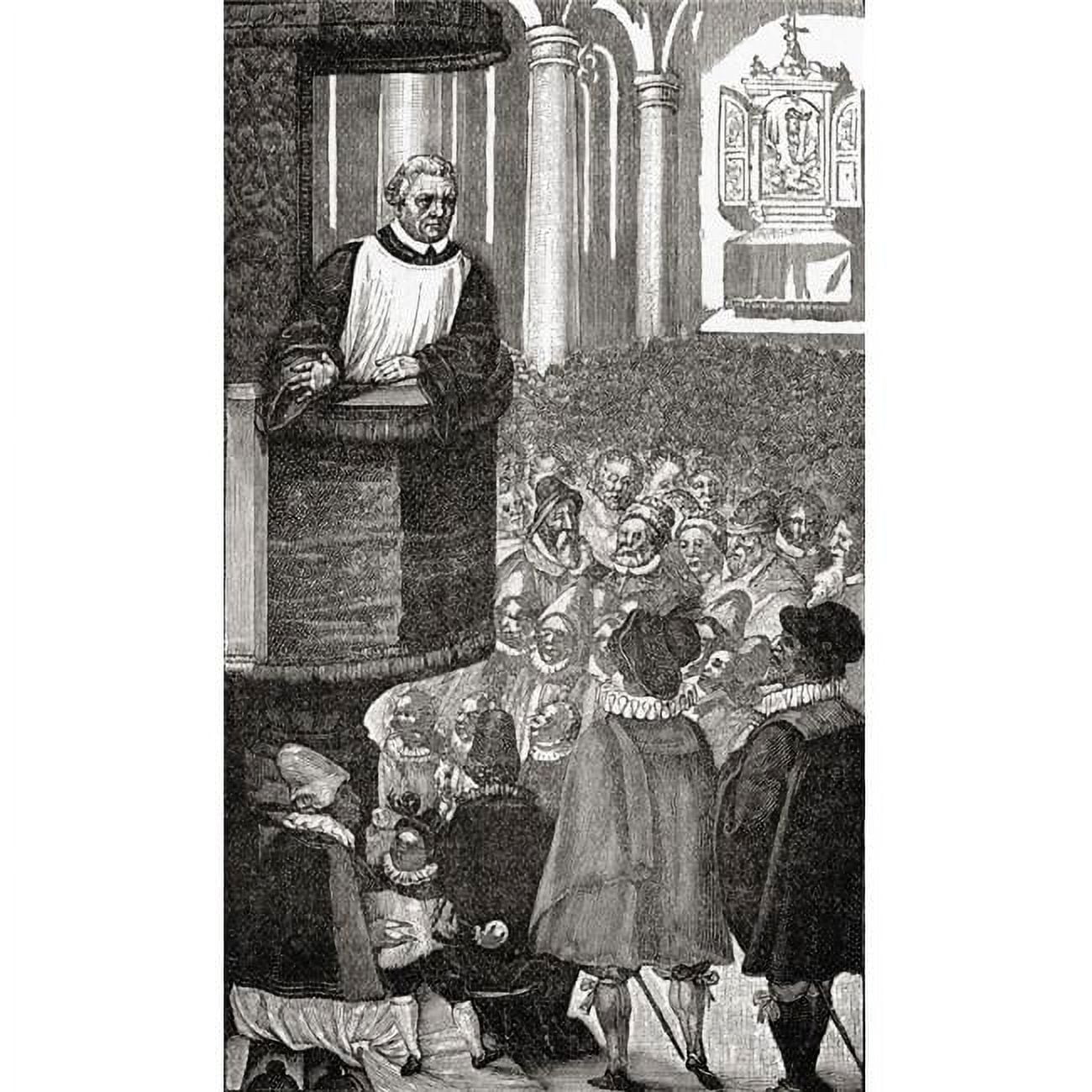Posterazzi DPI1877689LARGE Luther Preaching. Martin Luther, 1483 Poster ...