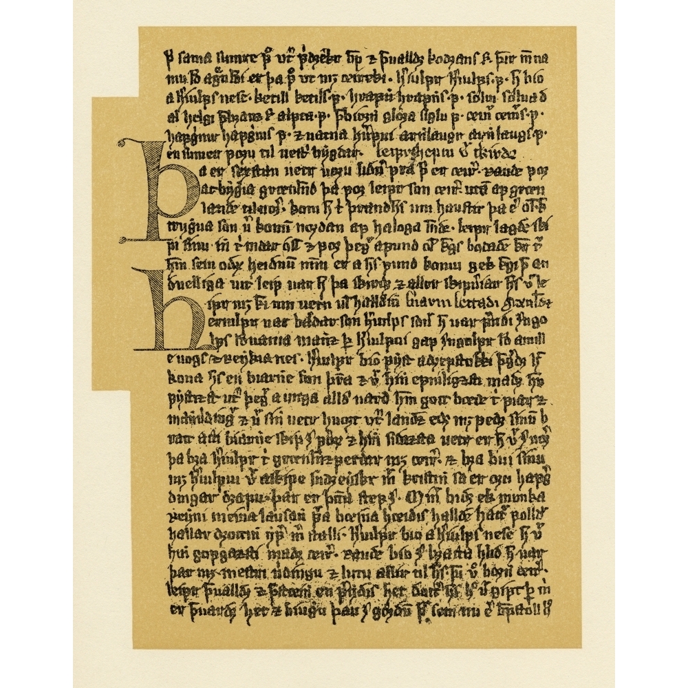 Posterazzi DPI1877776 After Part of An Original Icelandic Manuscript ...