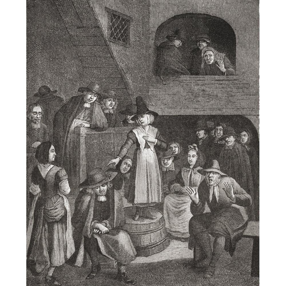 Posterazzi DPI1877944 A Quakers Meeting In The Seventeenth Century From ...
