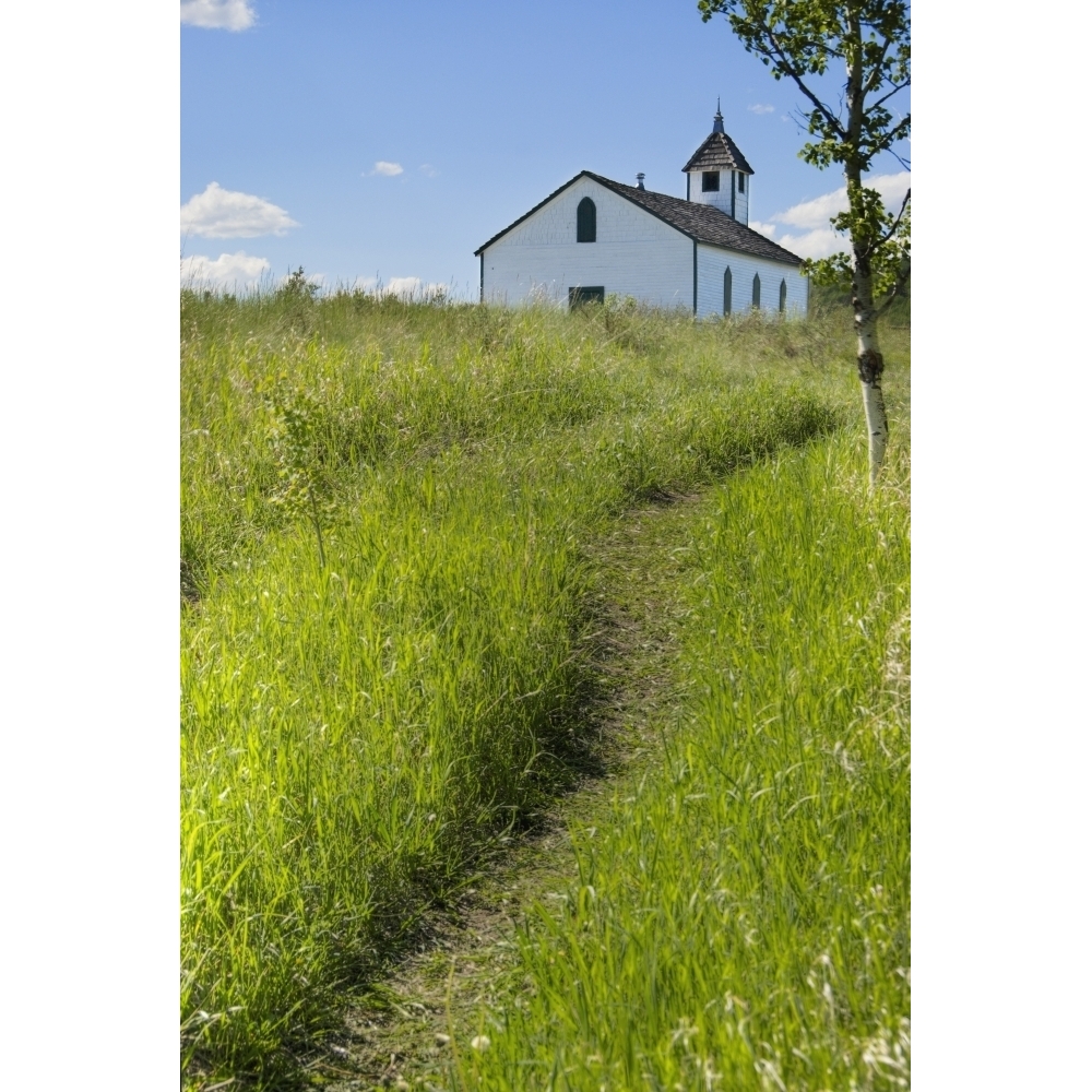 Posterazzi DPI1883254LARGE Little Church On The Canadian Prairies - Morley, Alberta, Canada ...