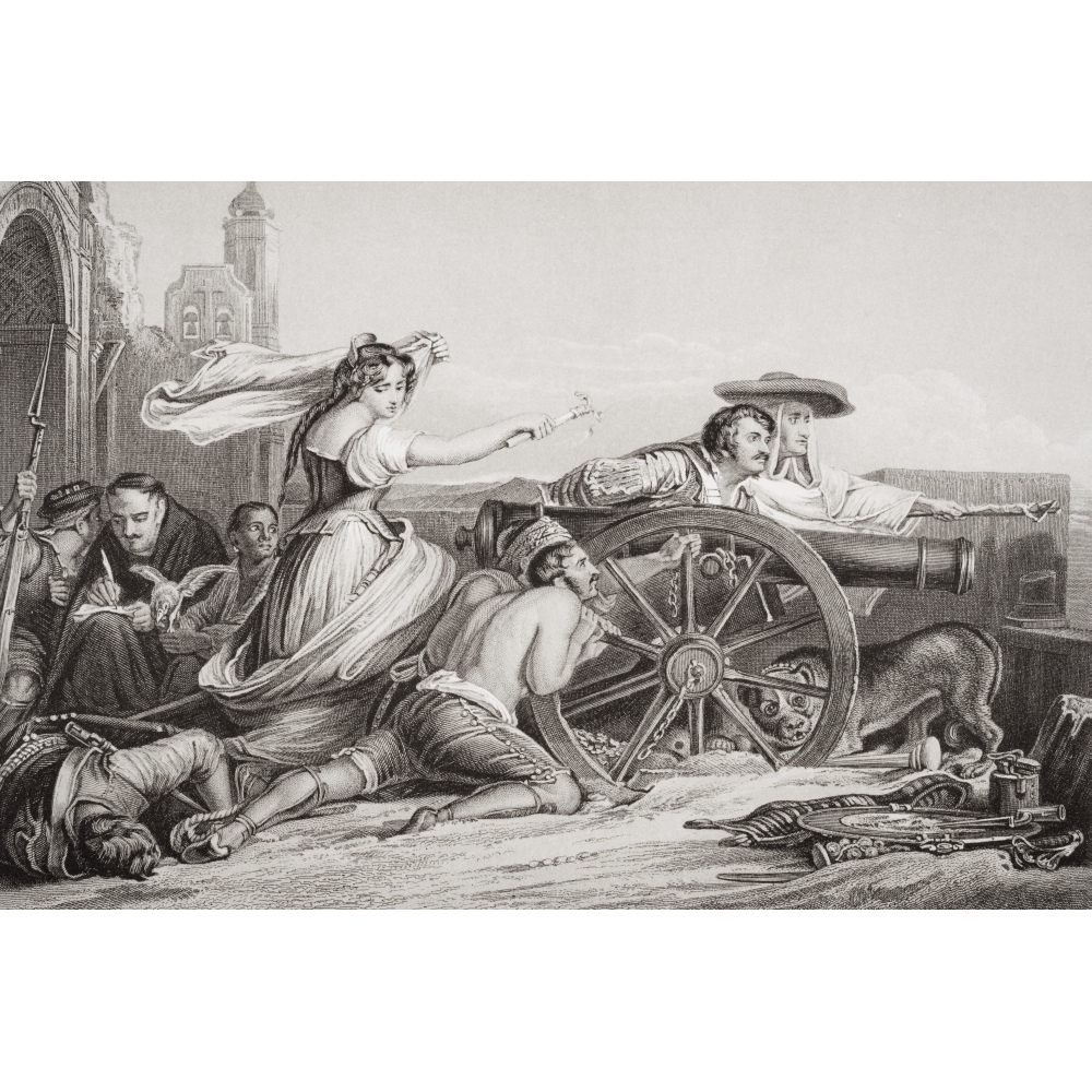 Posterazzi The Defence of Saragossa 1808-9 Augustina The Maid of ...