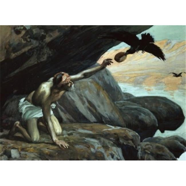 Posterazzi Elijah Fed by the Ravens James Tissot 1836-1902 French ...