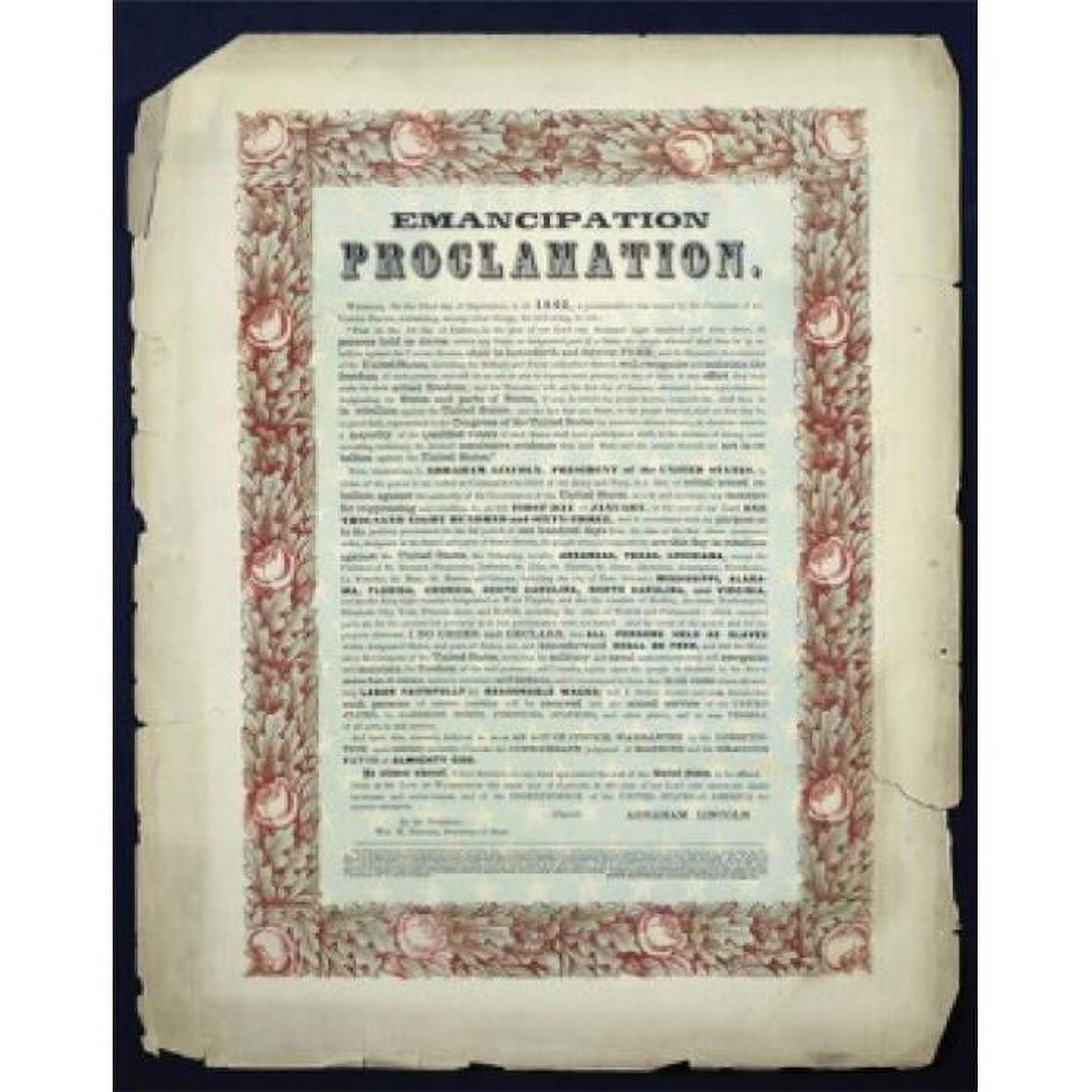 Posterazzi Emancipation Proclamation 1862 American History Poster Print ...