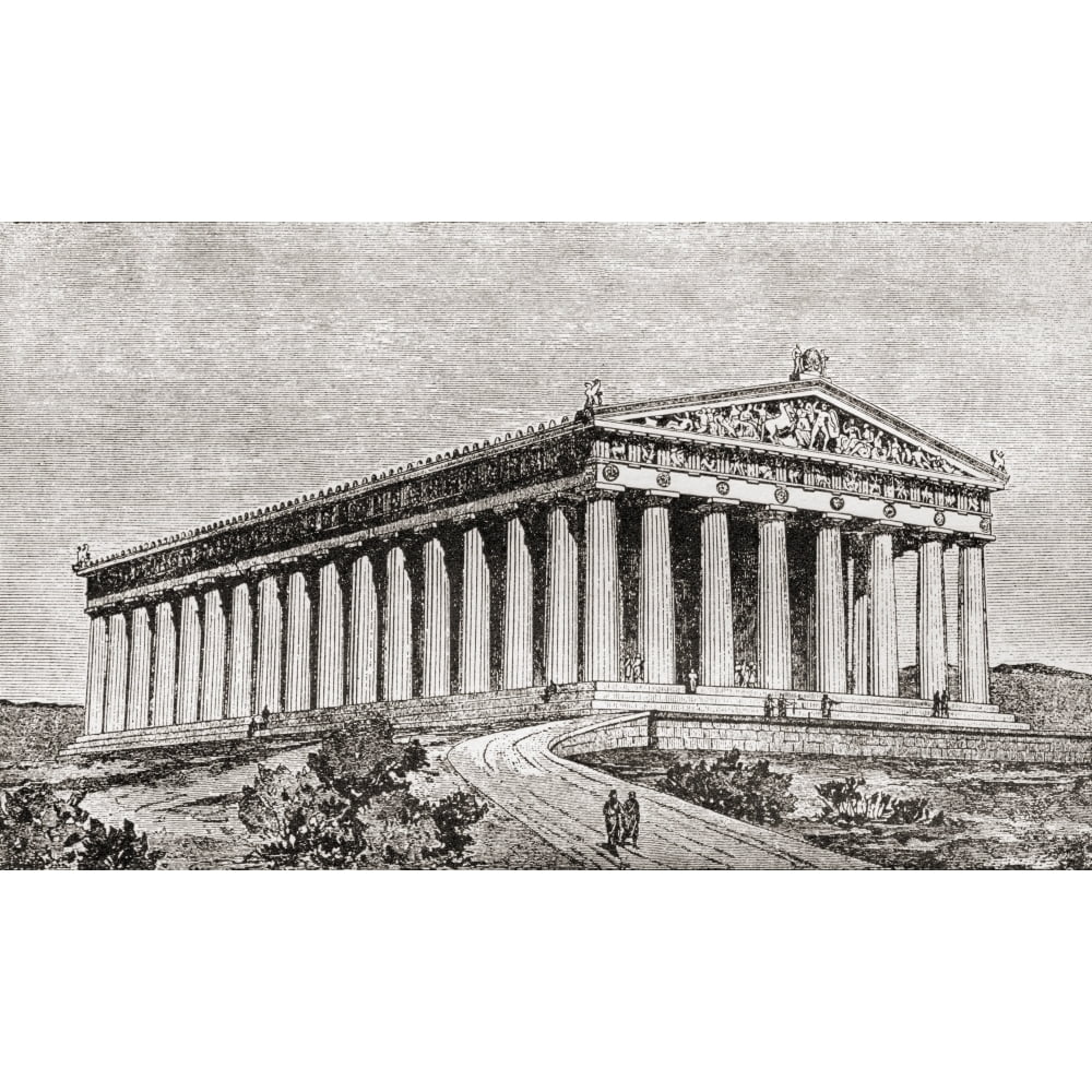 Posterazzi Exterior of The Parthenon At Athens, Greece As It Would Have ...