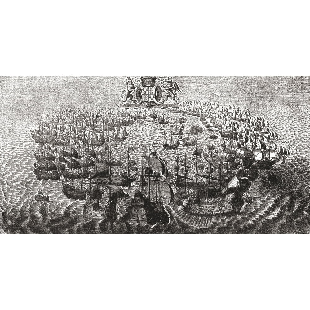 Posterazzi Fight Between The Spanish Armada & The English Fleet Off The ...