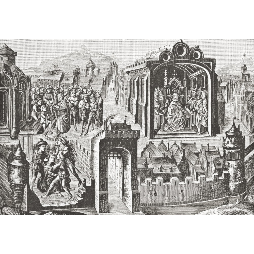 Posterazzi Imaginary Election of St. Peter As Pope. After A Miniature ...