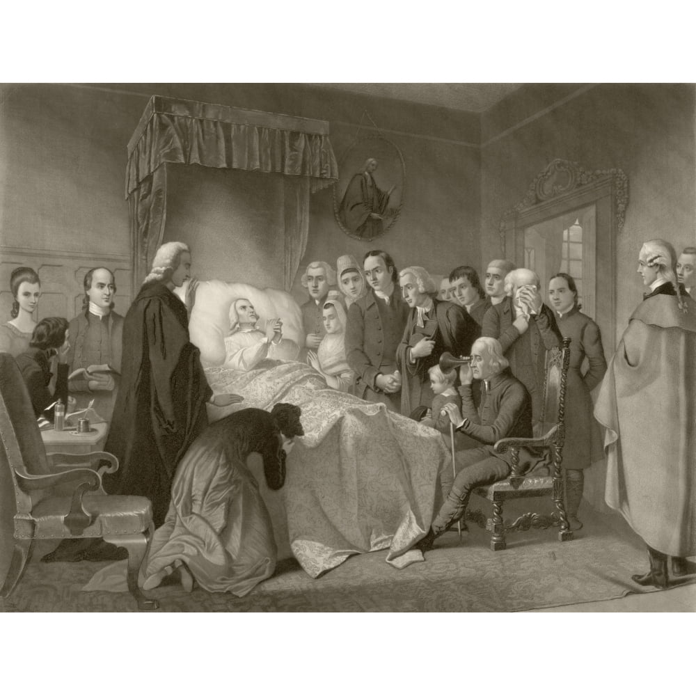 Posterazzi John Wesley, 1703 to 1791, On His Death Bed. Wesley, An English Cleric, Founded ...