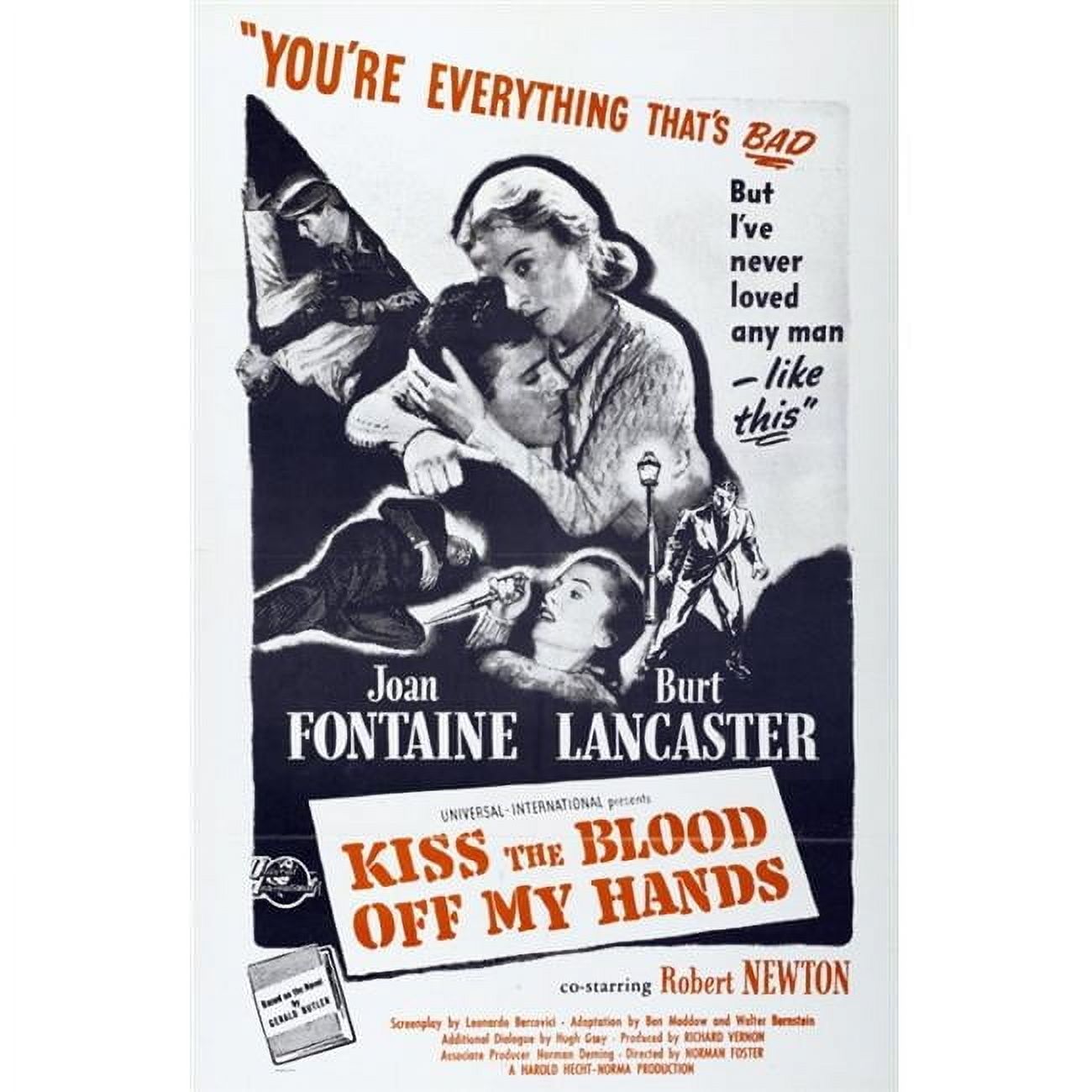Posterazzi Kiss the Blood Off My Hands Movie Poster - 27 x 40 in ...