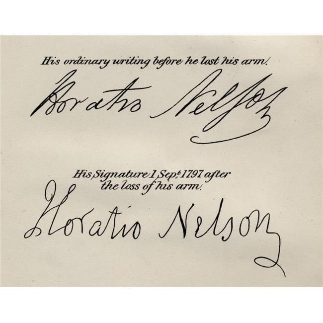 Posterazzi Lord Nelsons Signatures. Horatio Nelson Lord Nelson Viscount ...