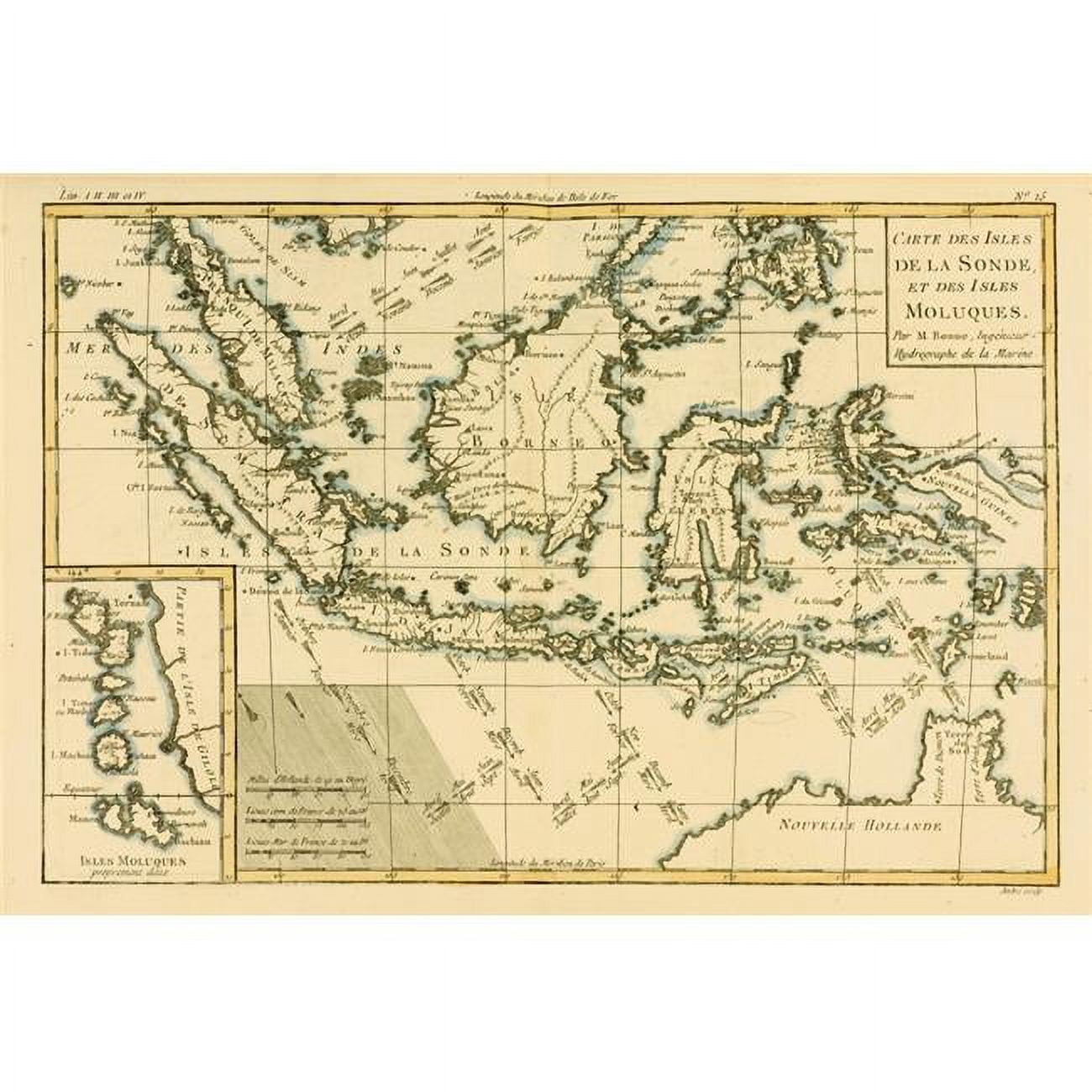 Posterazzi Map of The Isles of Sunda & The Moluccas Circa.1760 From ...