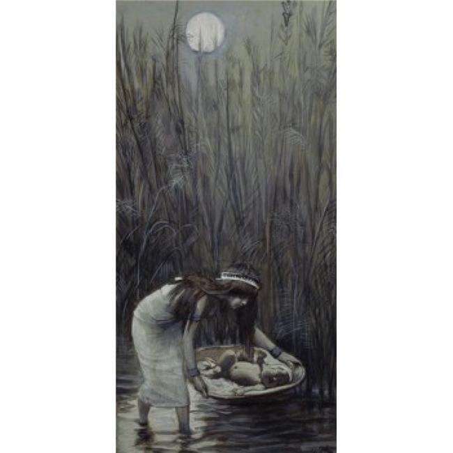 Posterazzi Moses Laid Amid the Flags James Tissot 1836-1902 French Jewish Museum New York City ...