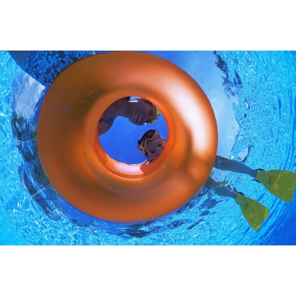 Posterazzi Mother & Daughter Snorkeling Poster Print by Carson Ganci ...
