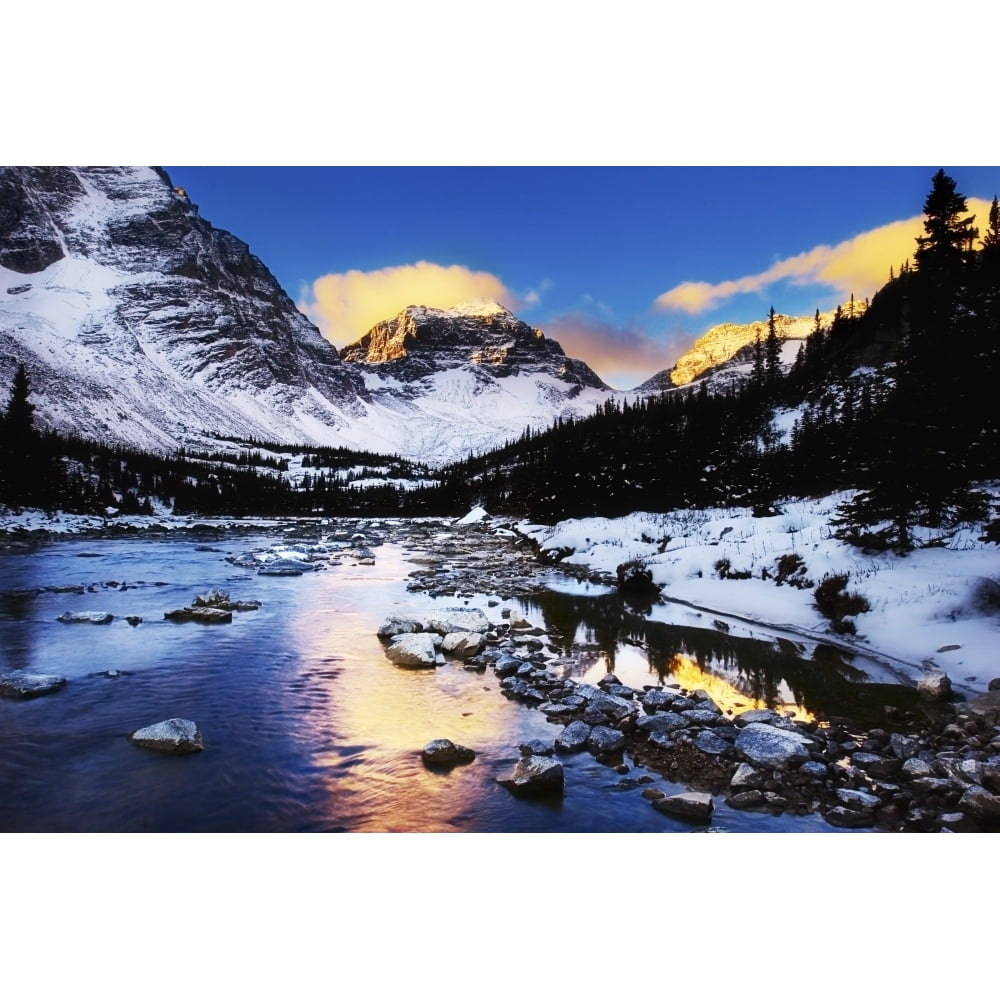Mountains In The Winter Poster Print - Walmart.com