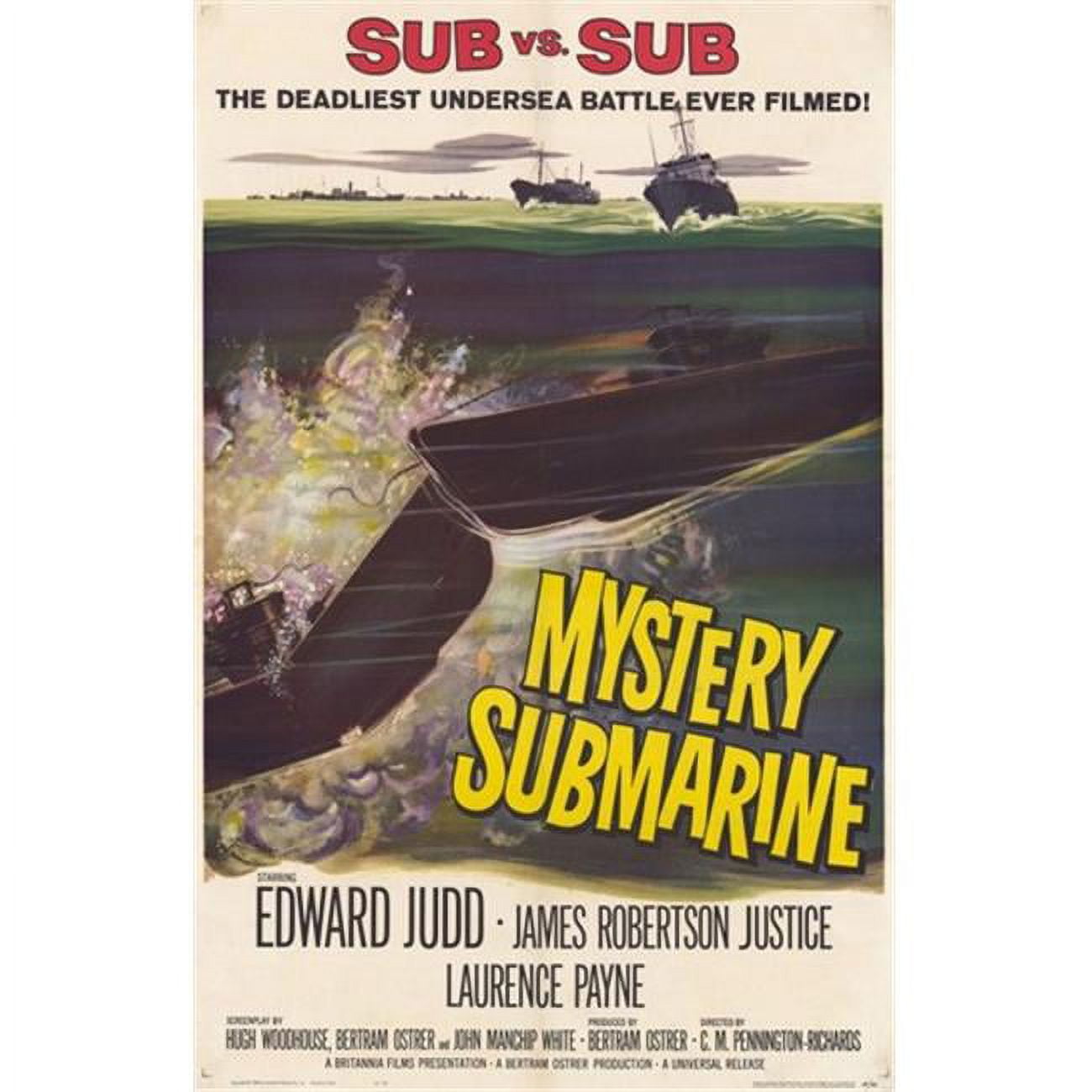 Posterazzi Mystery Submarine Movie Poster - 11 x 17 in. - Walmart.com