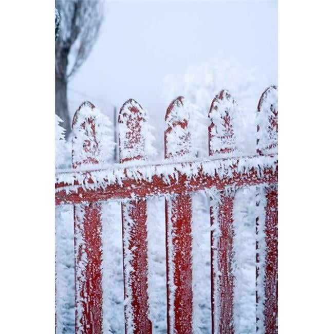 Posterazzi PDDAU02DWA3551 Frost on Gate Mitchells Cottage & Hoar Frost ...