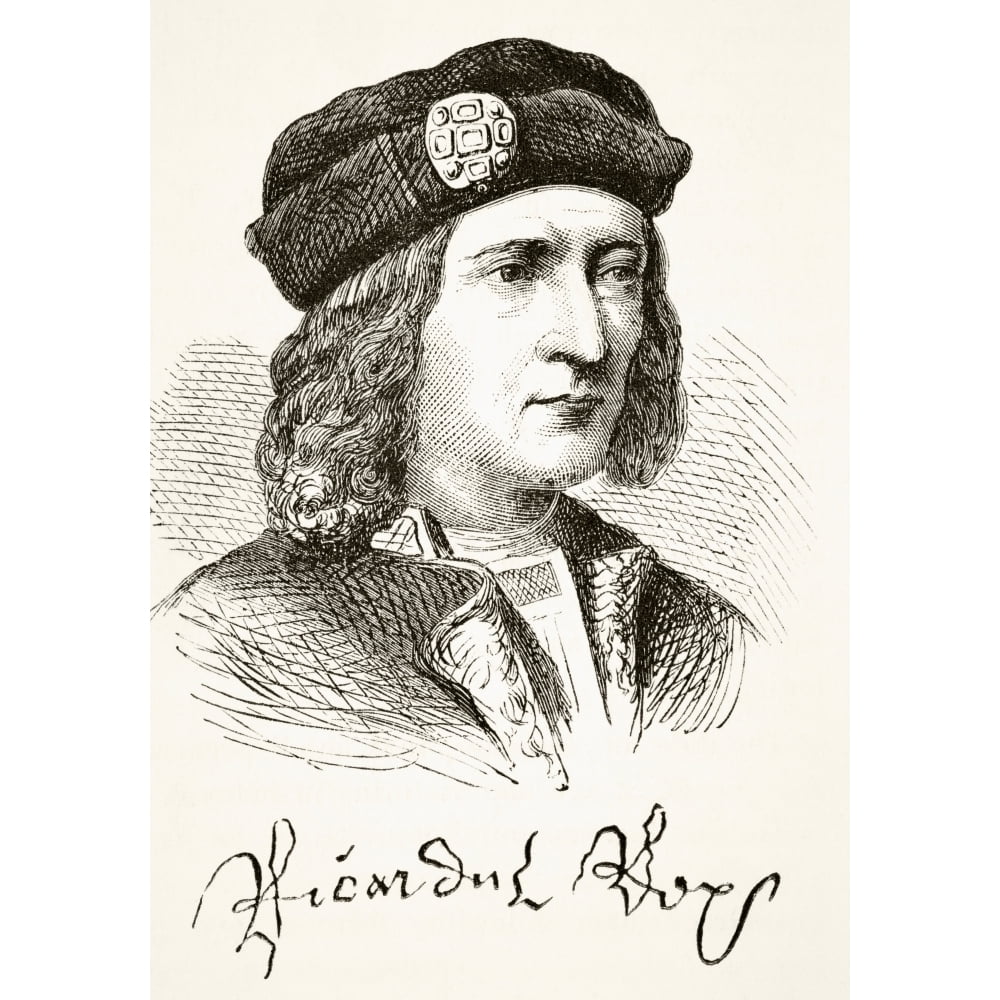 Posterazzi Portrait & Signature of King Richard III of England 1452 To ...