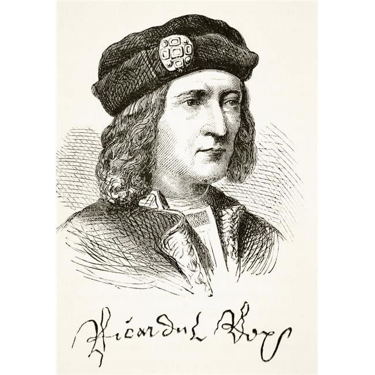 Posterazzi Portrait & Signature of King Richard III of England 1452 To ...