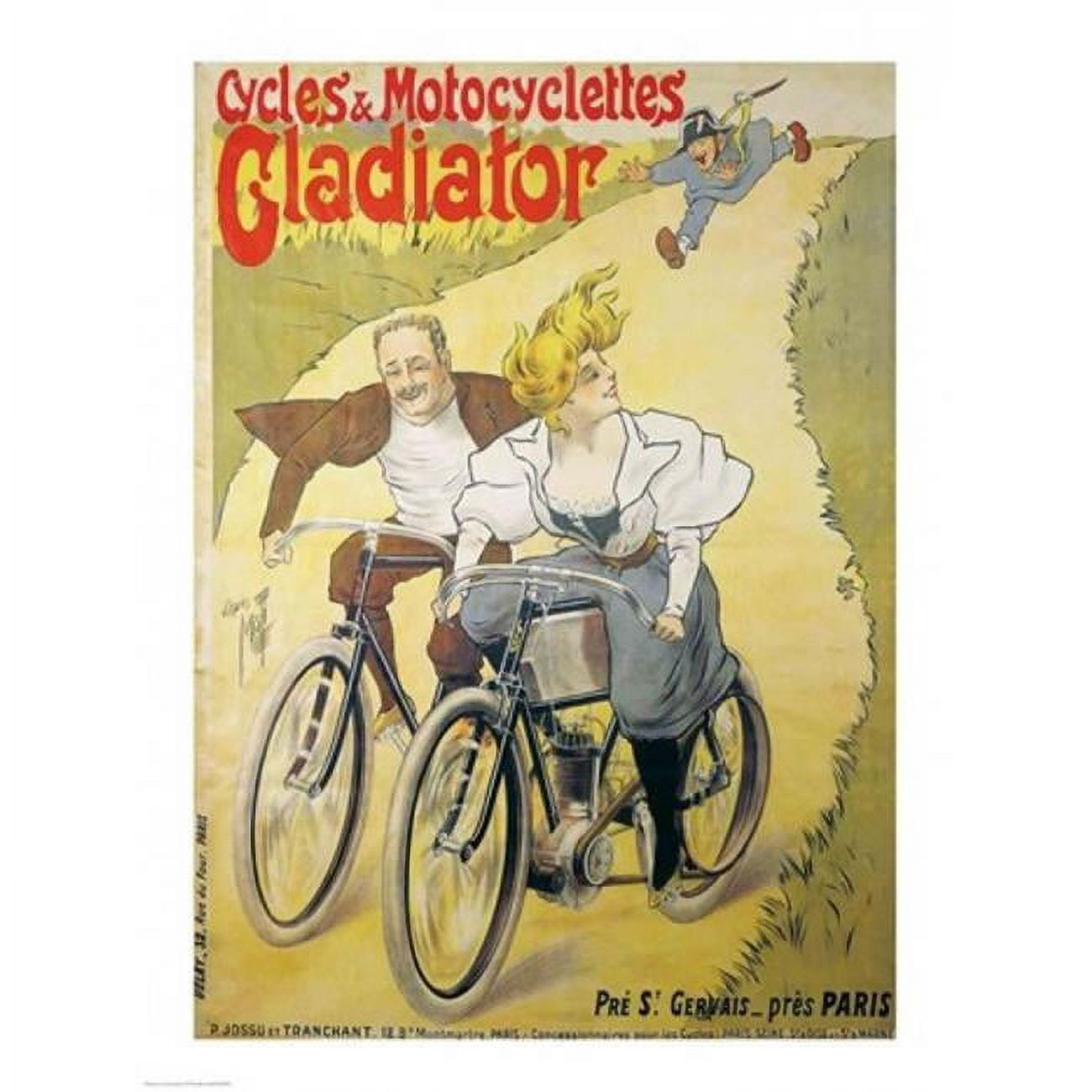 Posterazzi Poster Advertising Gladiator Bicycles & Motorcycles Poster ...