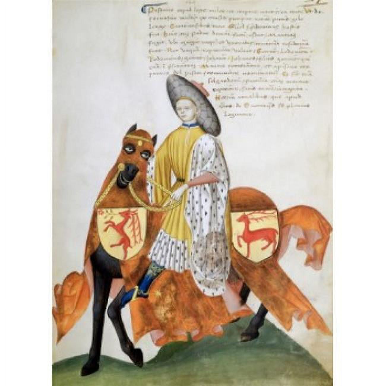 Posterazzi SAL263440 Female Rider & Orange Horse-Capodilista Codex ...