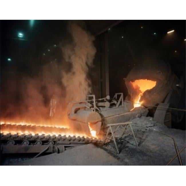 Posterazzi SAL3807318079 Machinery Pouring Molten Titanium Iron Into ...