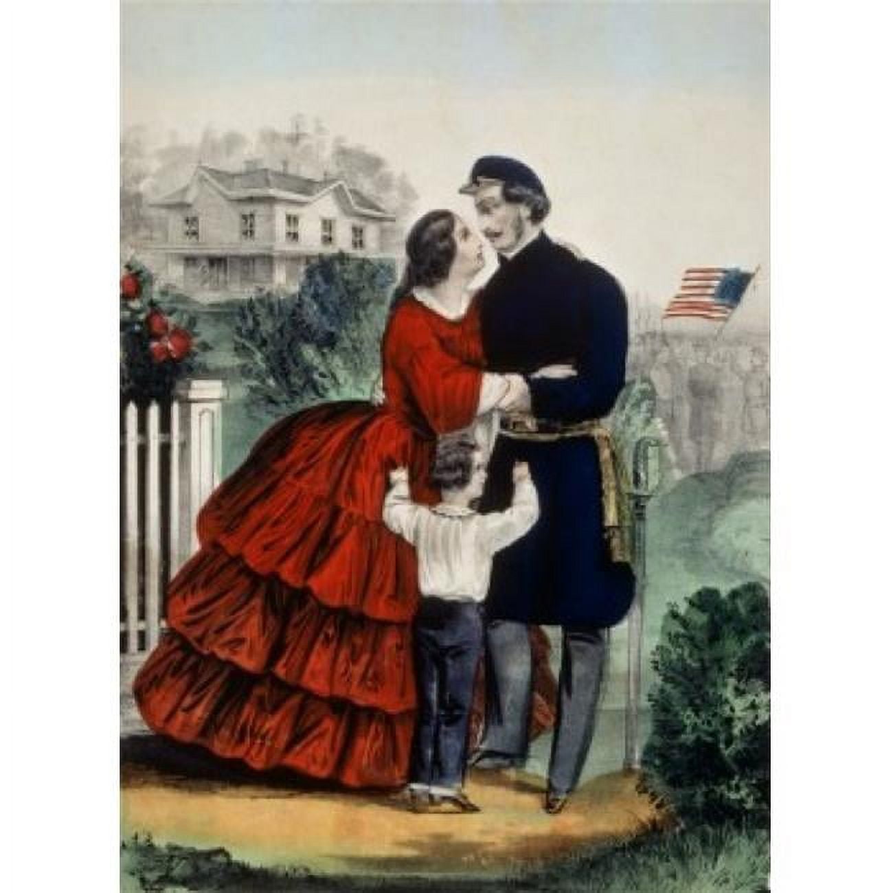 Posterazzi SAL9001240 Off for the War Currier & Ives Nath & James A1857 ...