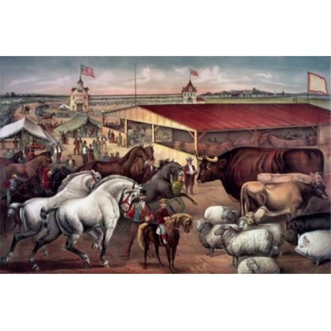 Posterazzi SAL9001313 Sights at the Fair Ground Currier & Ives 1834 ...