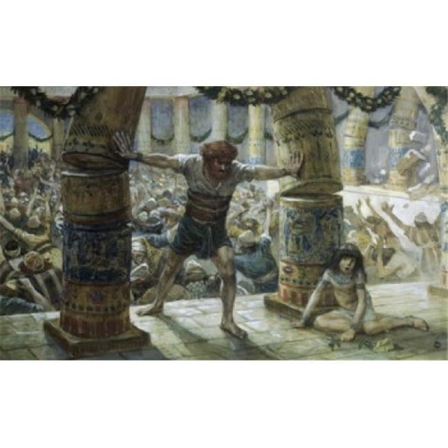 Posterazzi SAL999195 Samson Pulls Down the Pillars James Tissot 1836-1902 French Jewish Museum ...