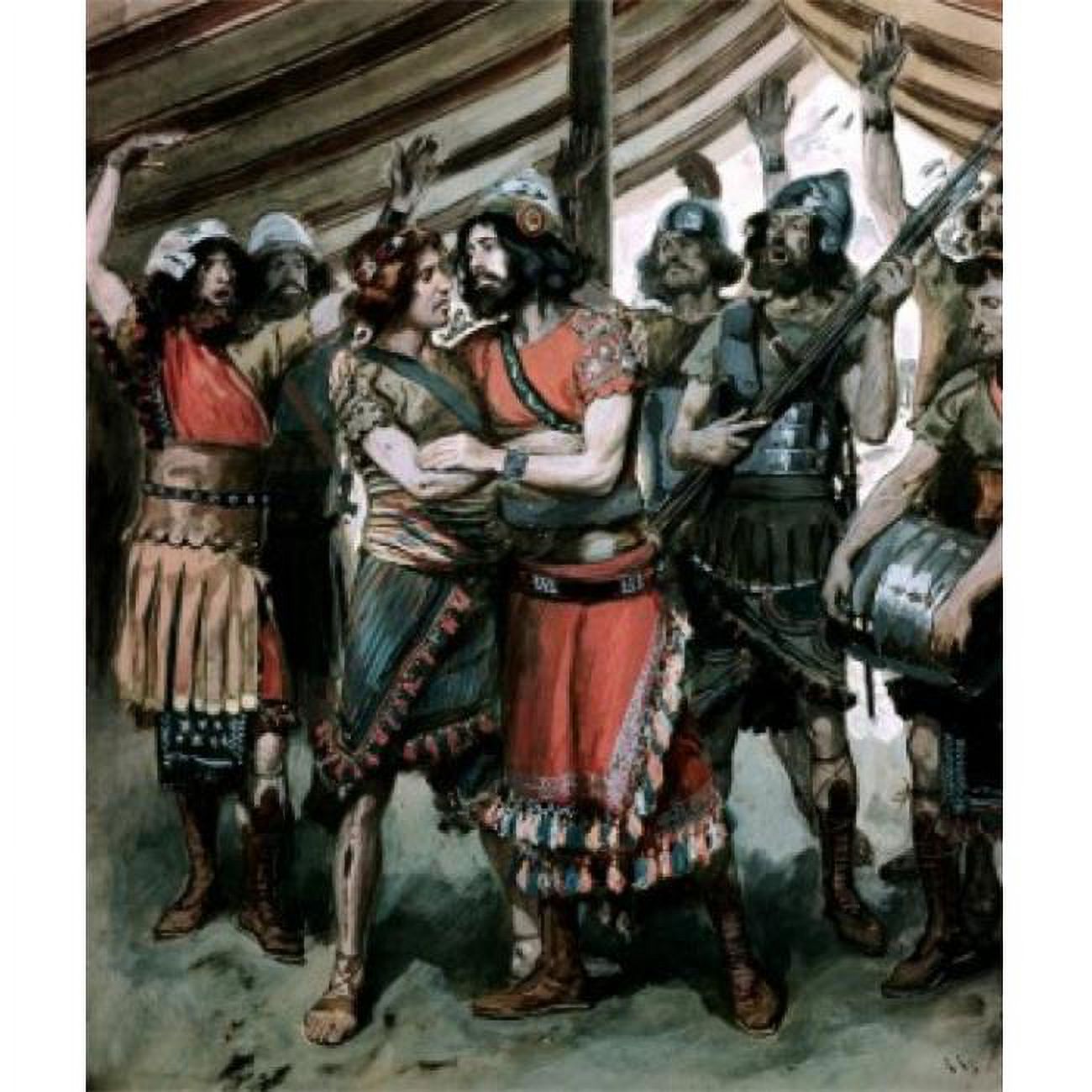 Posterazzi SAL9999235 Friendship of Jonathan & David James Tissot 1836-1902 French Jewish Museum ...