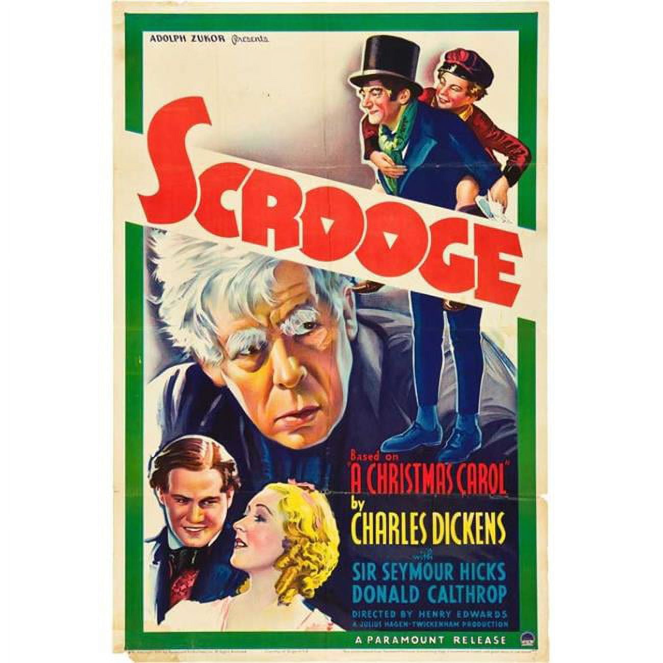 Posterazzi Scrooge Movie Poster - 27 x 40 in. - Walmart.com