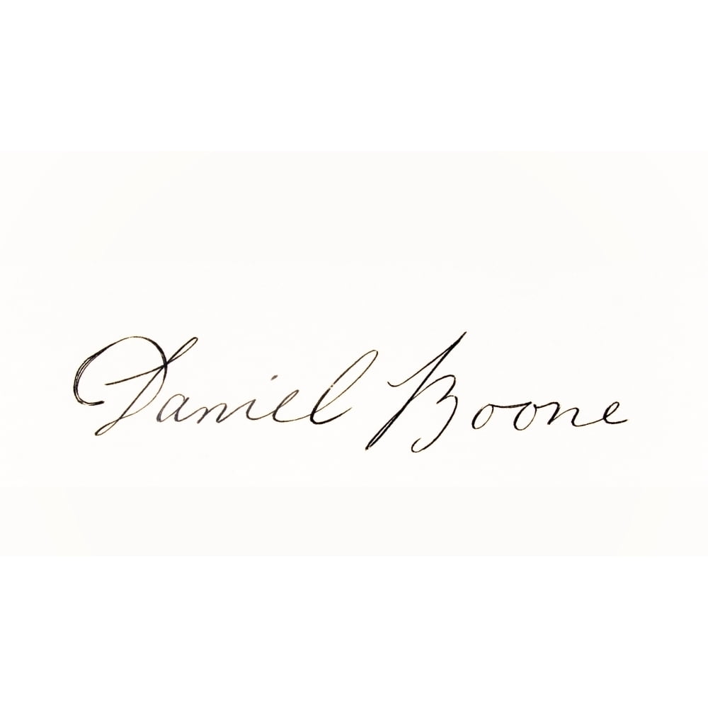 Posterazzi DPI1839706 Signature of Daniel Boone 1734-1820. American ...