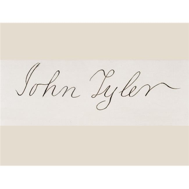 Posterazzi Signature of John Tyler 1790 to 1862 10th President of the ...