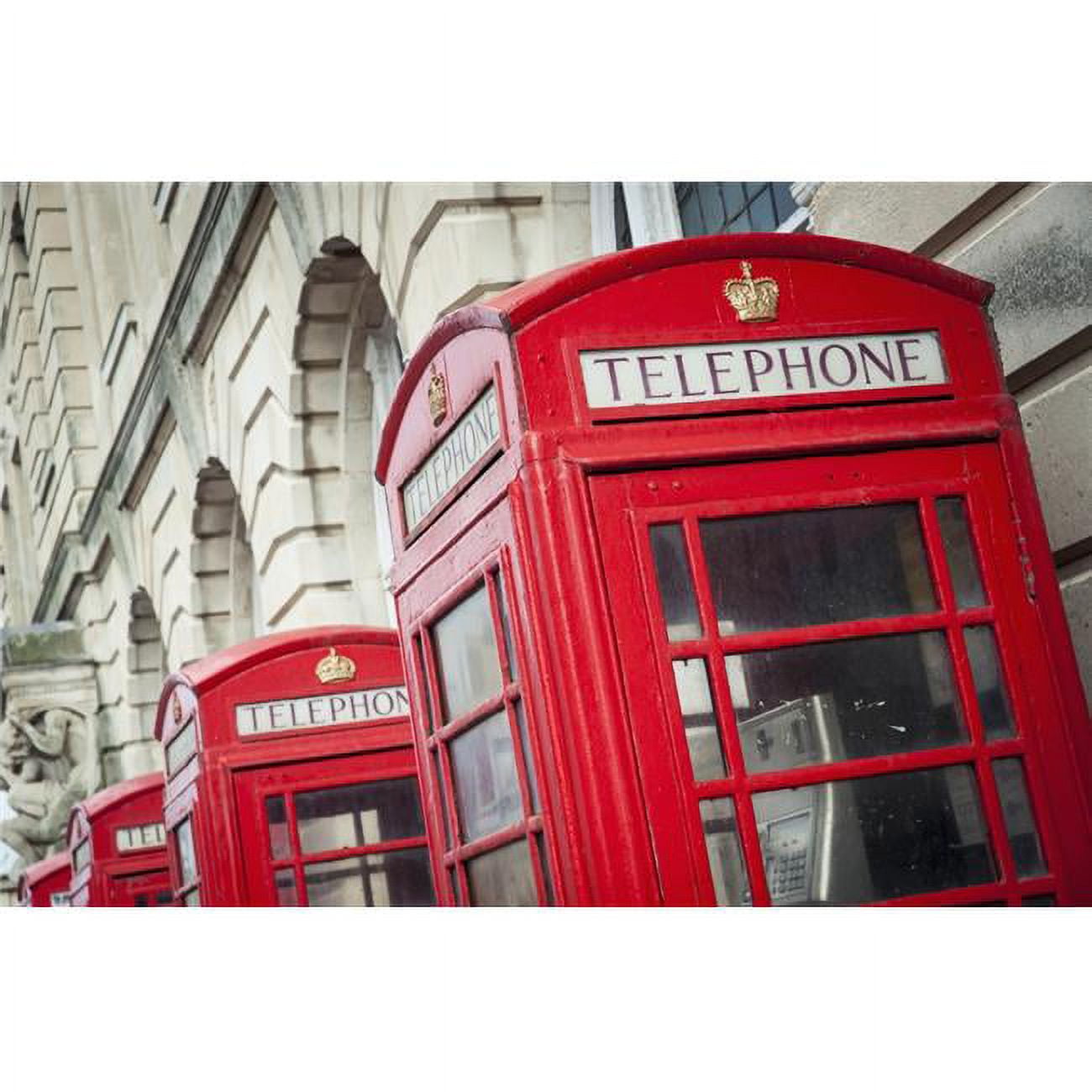 Posterazzi Telephone Boxes in A Row - Blackpool Lancashire England ...