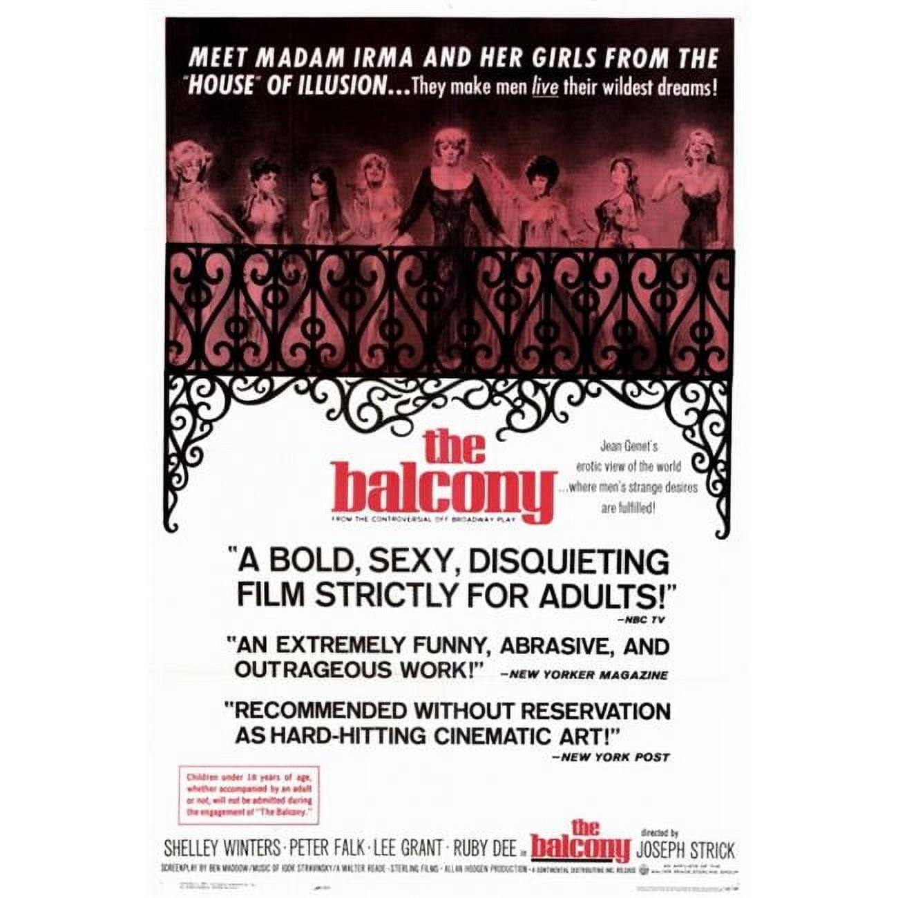 Posterazzi The Balcony Movie Poster - 27 x 40 in. - Walmart.com