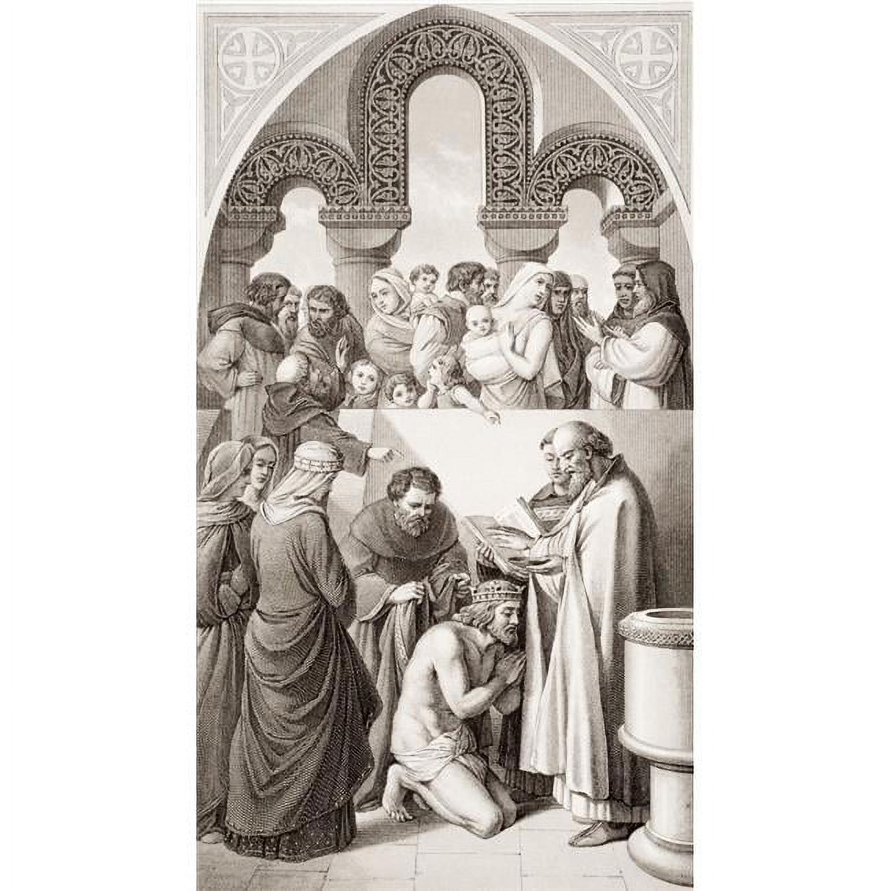 Posterazzi The Baptism of Ethelbert King of Kent C. 552-616 by St ...