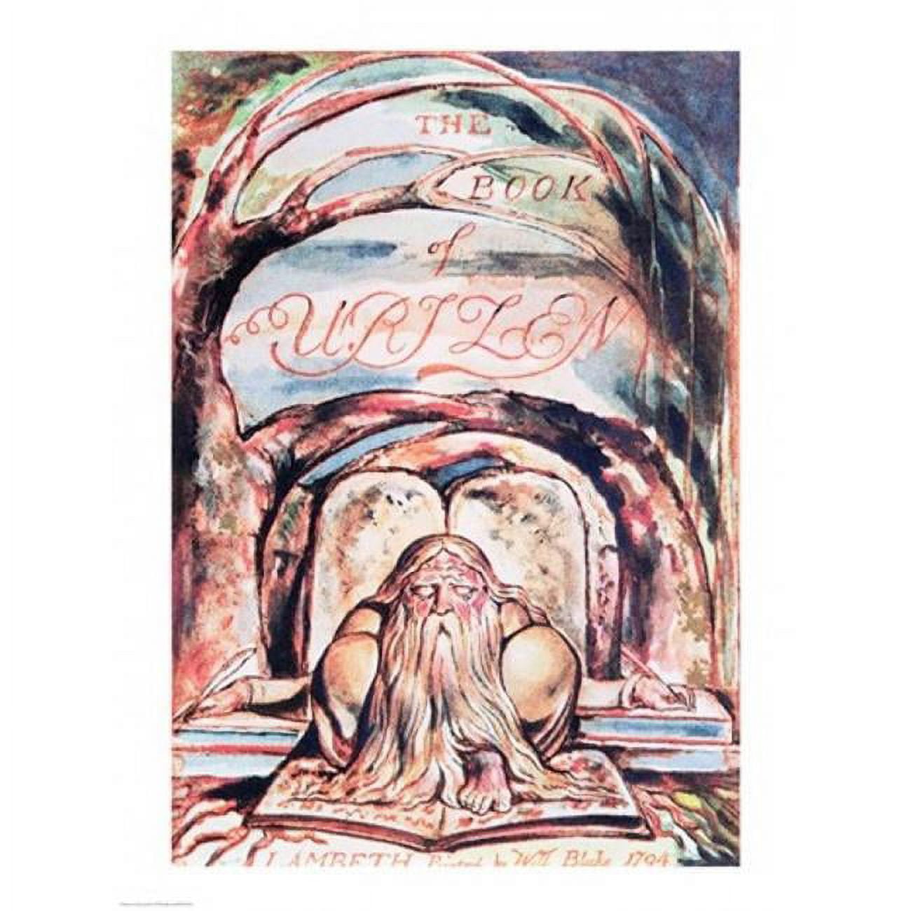 Posterazzi The First Book of Urizen - Title Page Showing Urizen Poster Print by William Blake ...